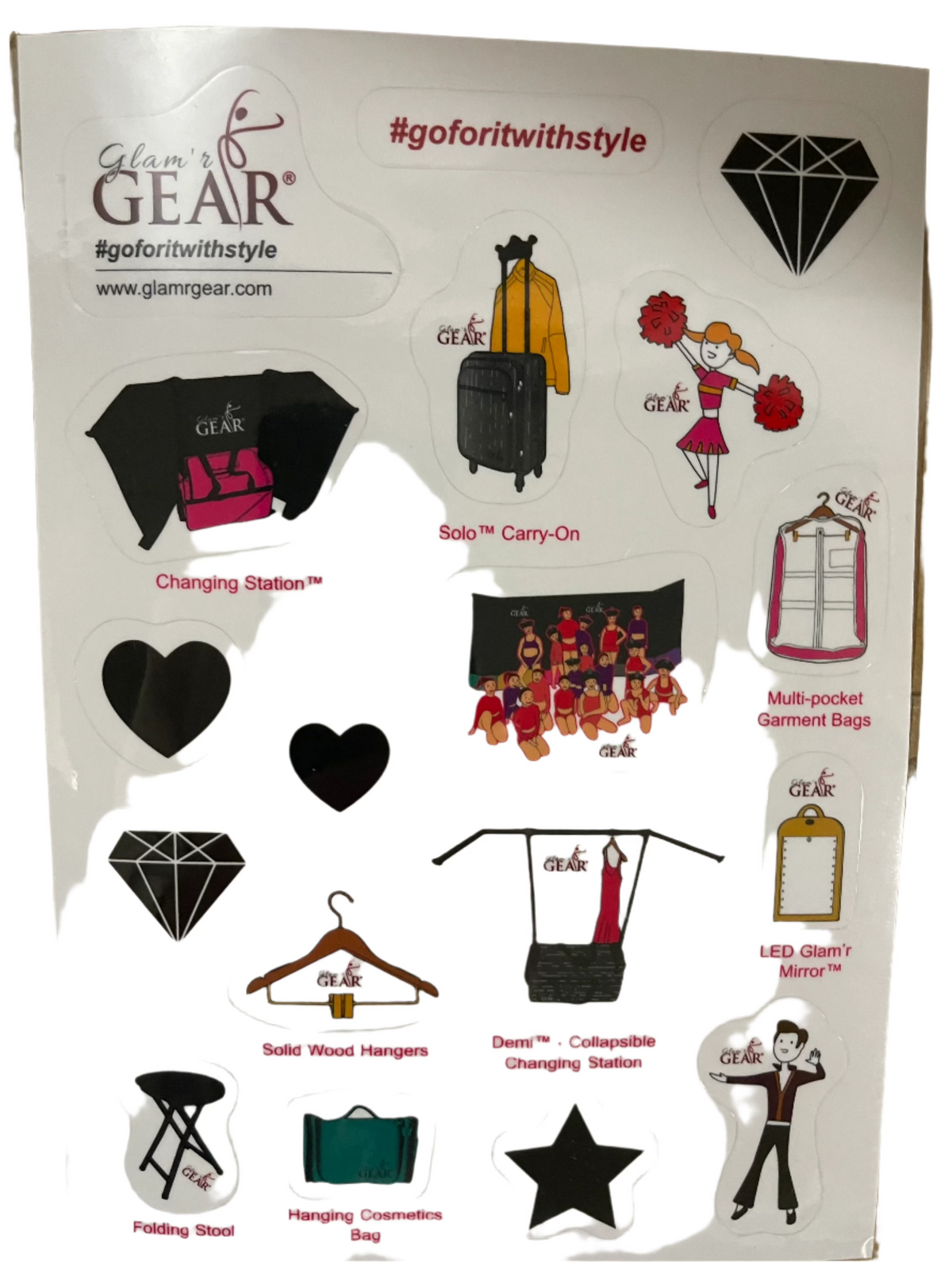 Glam’r Gear Sticker Pack for Dance Bags & Accessorie | Glamr Gear